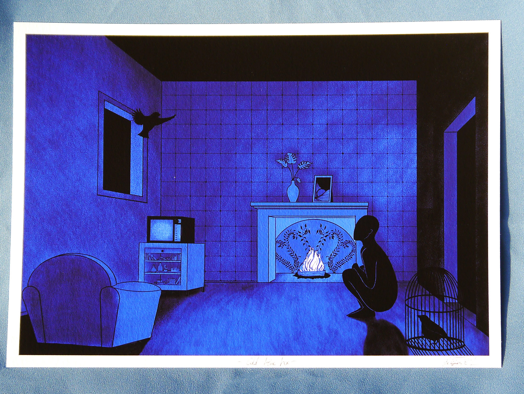 -Cold Blue Box- Illustration digitale (Format A4) - camille le guen