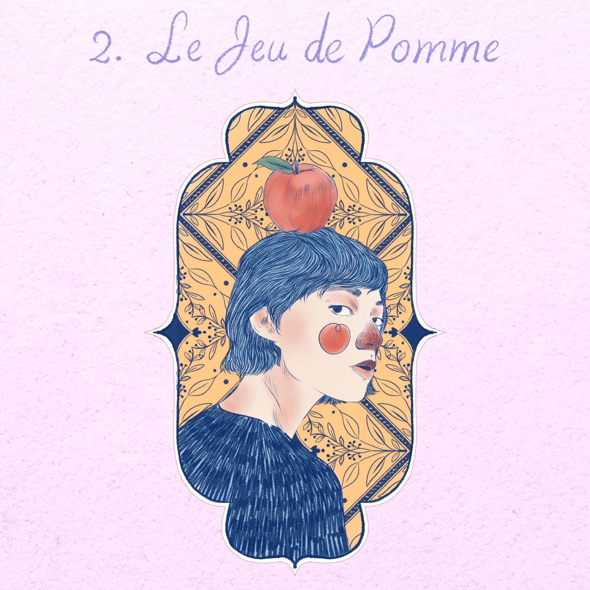 Le sticker illustré : le jeu de pomme - camille le guen